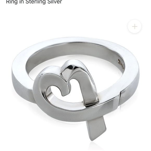 Tiffany & Co. | Jewelry | Tiffany Co Estate Heart Ring Sterling Silver ...